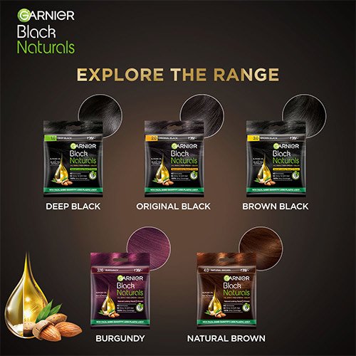 Garnier Black Naturals Natural Brown Hair Color For Men & Women – Shade 4
