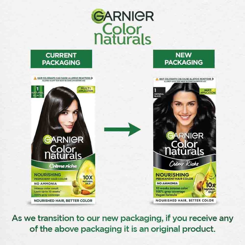 Garnier Color Naturals Shade 1 Natural Black Hair Color | Garnier India