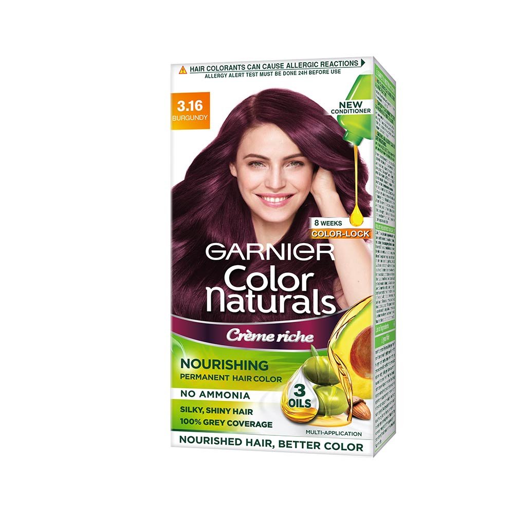 Buy Garnier Color Naturals Shade 3.16 Burgundy Hair Color at Best Price ...