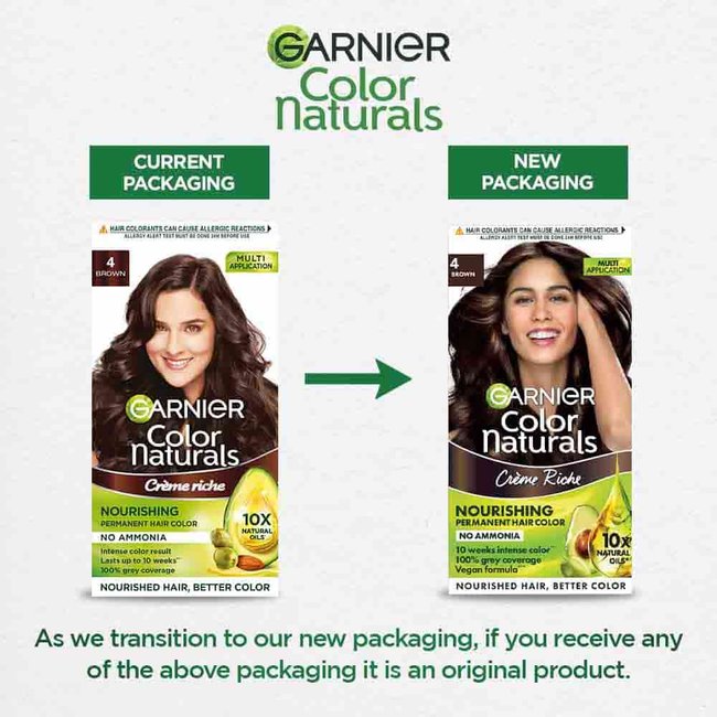 Buy Garnier Color Naturals Brown Hair Color Shade 4 | Garnier India