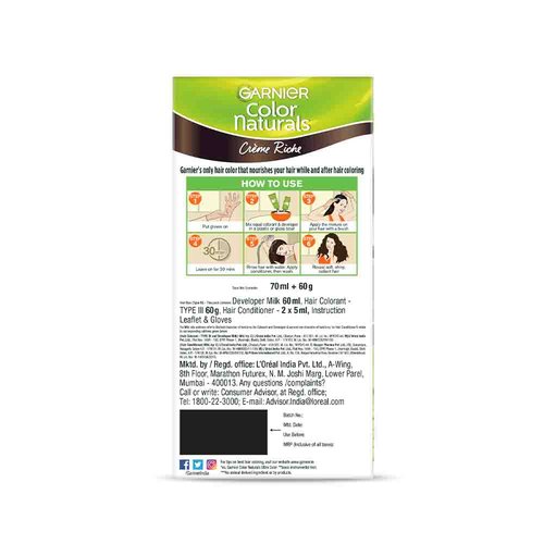 Buy Garnier Color Naturals Brown Hair Color Shade 4 | Garnier India