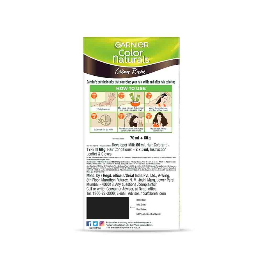 Buy Garnier Color Naturals Brown Hair Color Shade 4 | Garnier India