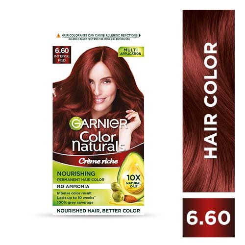 Buy Garnier Color Naturals Shade 6.60 Intense Red Hair Color at Best ...