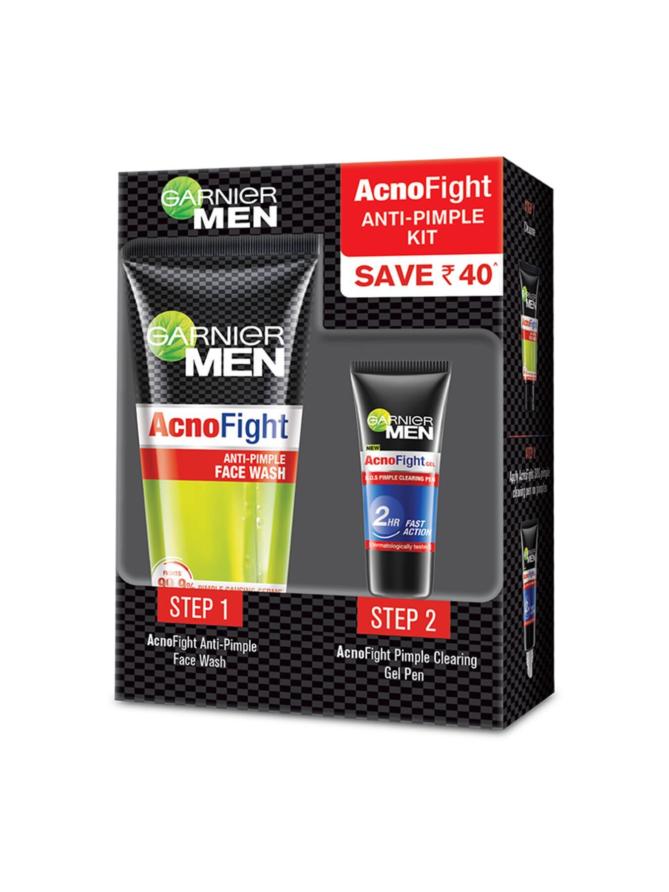 Garnier Men Acno Fight Anti-Pimple kit - Acno Fight Face Wash + Acno ...