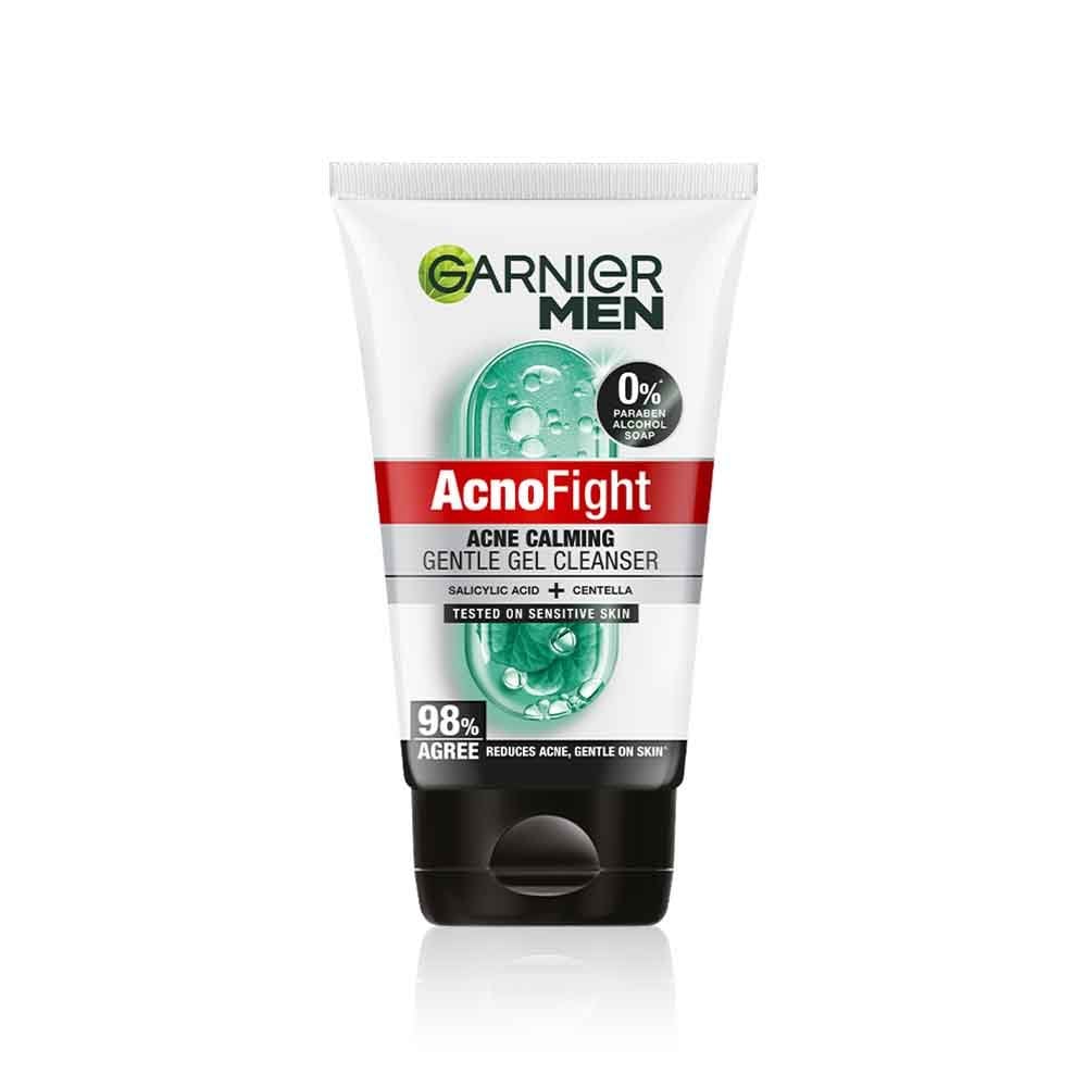 Garnier Men Acno Fight Gentle Cleanser - Gentle Face Wash for Pimples