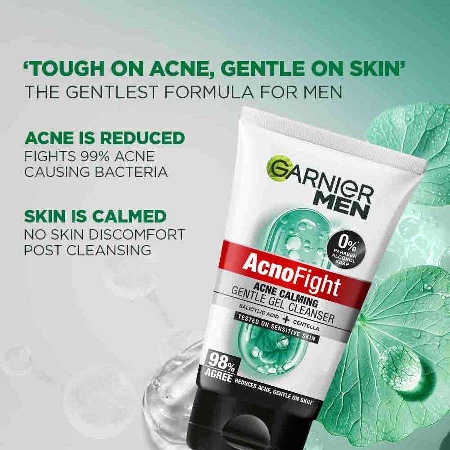 Garnier Men Acno Fight Gentle Cleanser | Deep Clean Face Wash