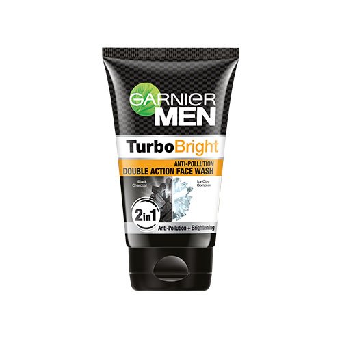 Buy Garnier Men Turbo Bright - Anti-Pollution Double Action Face Wash online in India