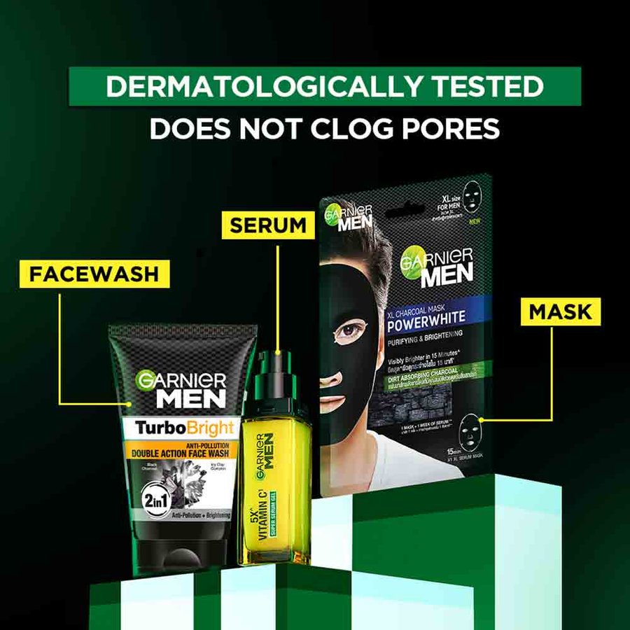 Garnier Men Turbo Bright Icy Serum Gel: Brighten & Refresh
