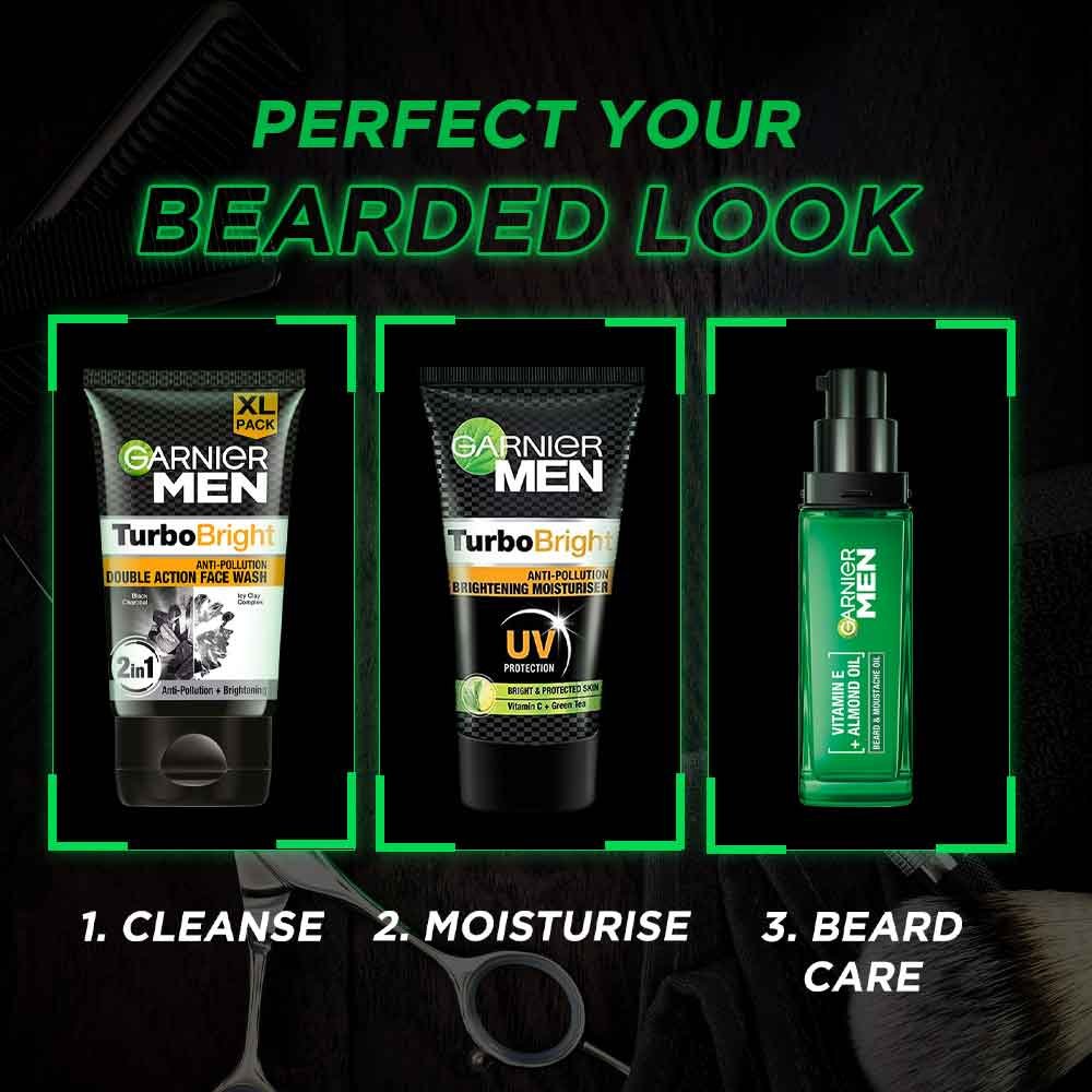 Buy Garnier Men Beard Oil - Moustache and Beard Oil for Men