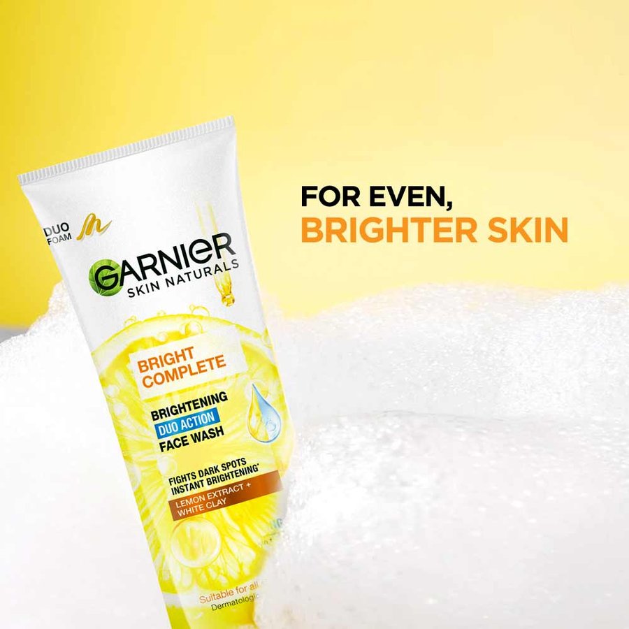 Garnier Bright Complete Duo Action Brightening Face Wash