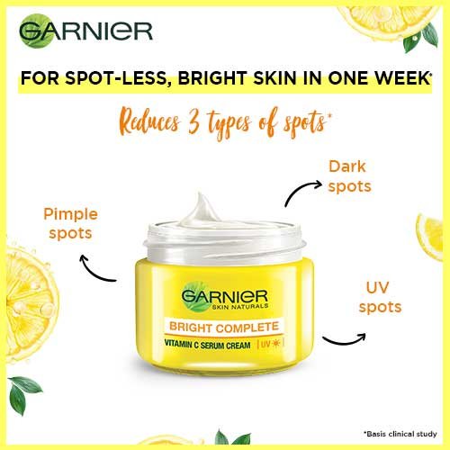 Garnier Bright Complete Vitamin C Serum Cream UV | Moisturizing Face Cream