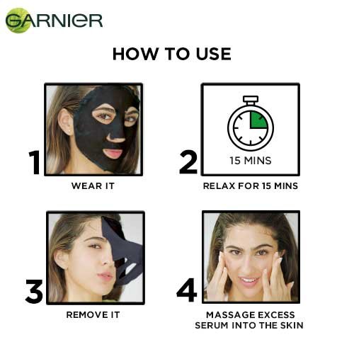 Buy Garnier Charcoal Serum Sheet Mask At Best Price On Garnier India