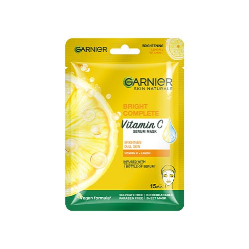 Buy Garnier Bright Complete Serum Sheet Mask | Garnier India
