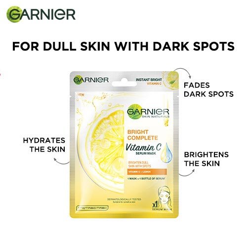 Buy Garnier Bright Complete Serum Sheet Mask | Garnier India