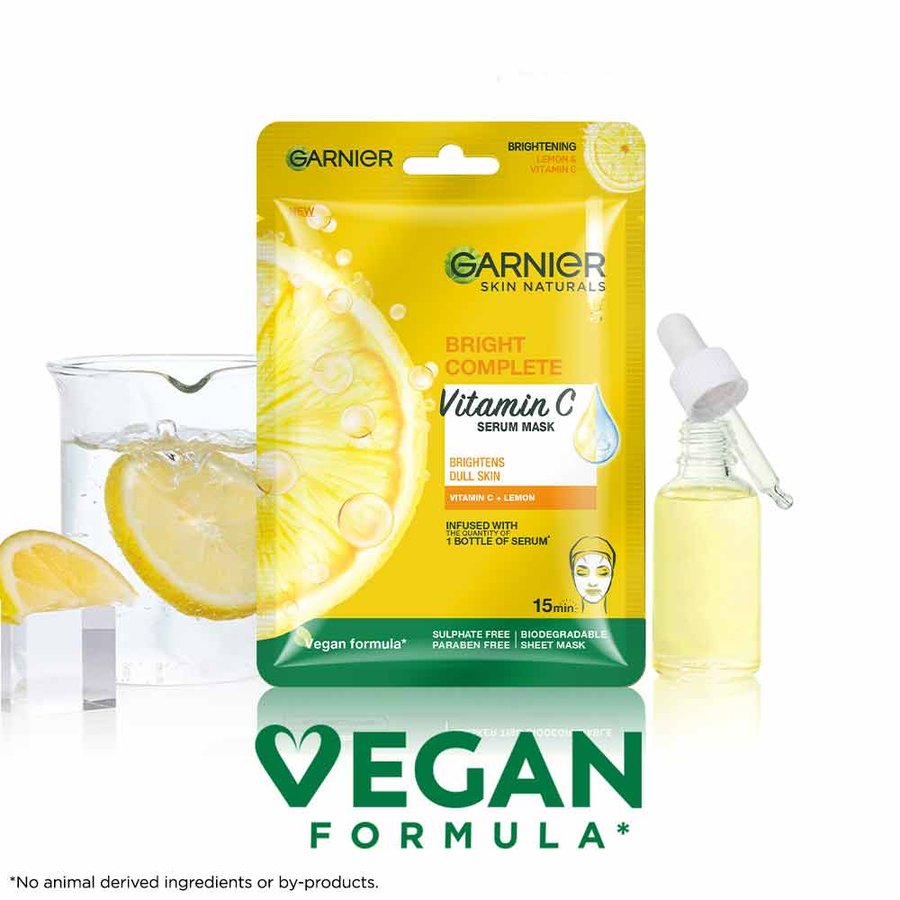 Buy Garnier Bright Complete Serum Sheet Mask | Garnier India