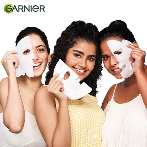 Garnier Sheet Mask Pack of 10 - Charcoal, Sakura Glow, Bright Complete ...