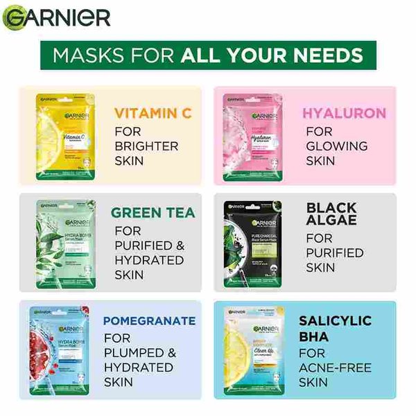 Buy Garnier Sheet Mask Combo Online - Sheet Mask Combo Pack of 10