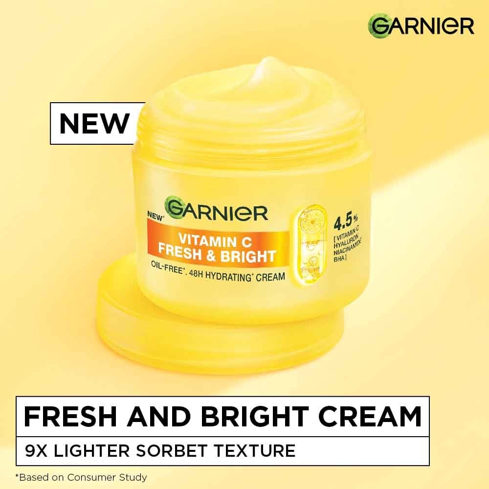 Garnier Vitamin C Fresh & Bright Sorbet Cream | 48H Hydration