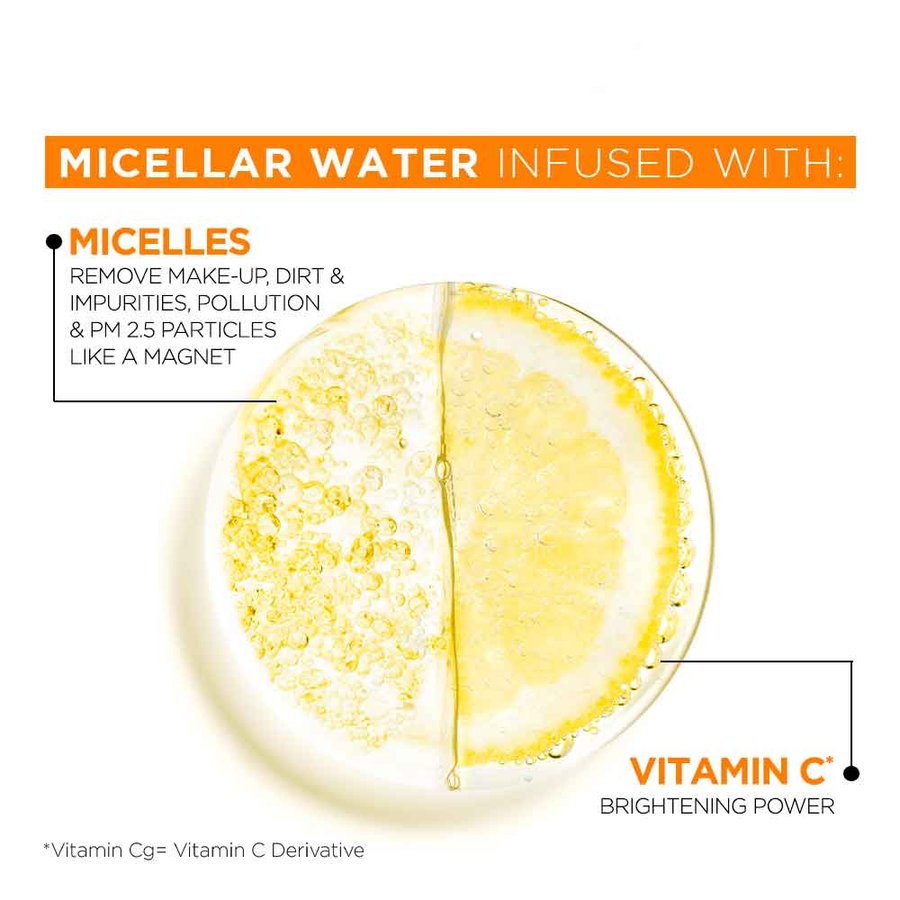 Buy Garnier Micellar Water With Vitamin C | Removes Makeup + Brightens ...